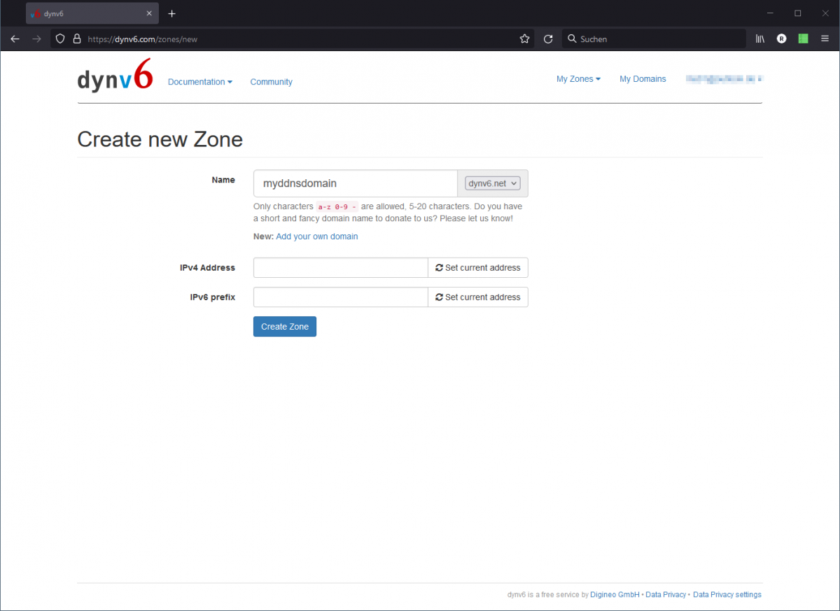 DynDNS für IPv6-Server hinter FRITZ!Box konfigurieren - Nocksoft